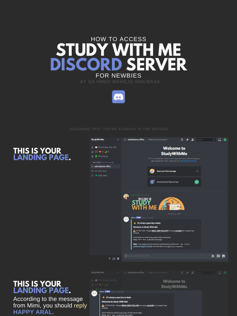 Accessing the Study With Me Discord Server | PDF