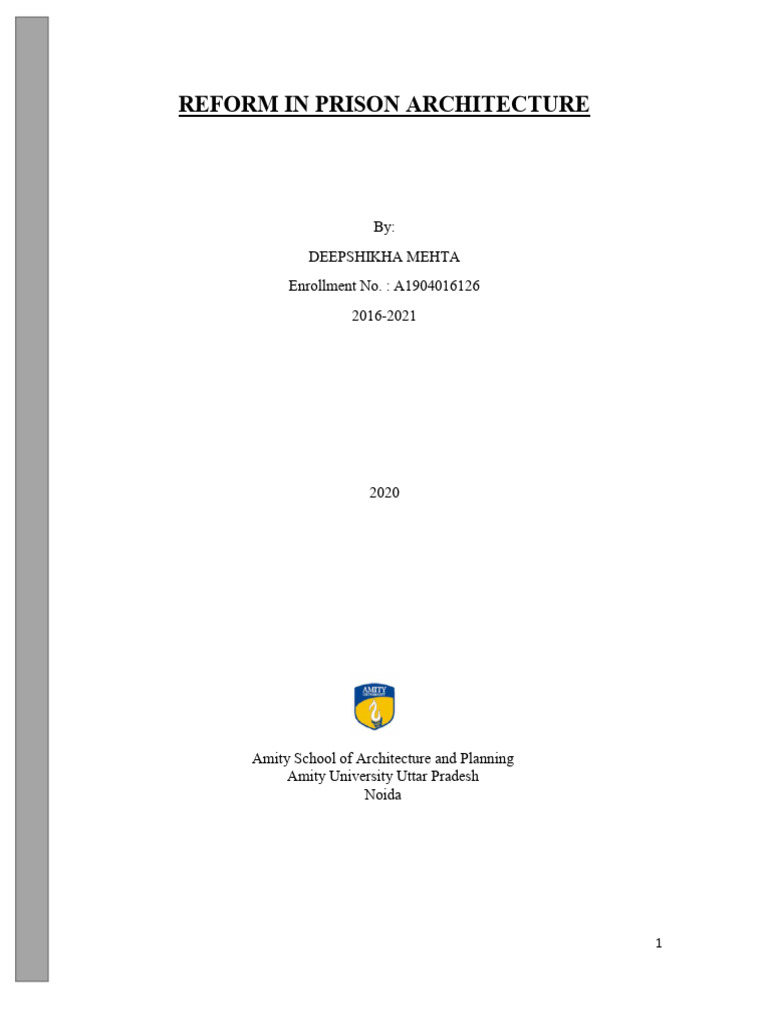 Jail Thesis 2 Case Study | PDF | Prison | Wall