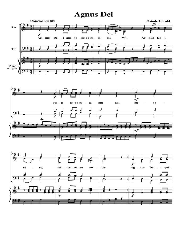 Agnus_Dei | PDF | Mass (Liturgy)