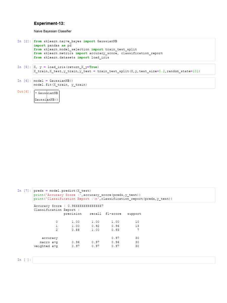 Naive Bayesian Classifier Analysis | PDF