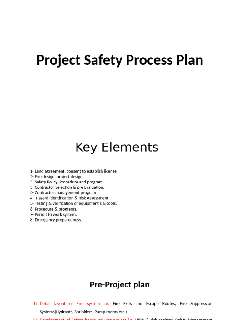 Comprehensive Project Safety Plan | PDF | Safety | Verification And ...