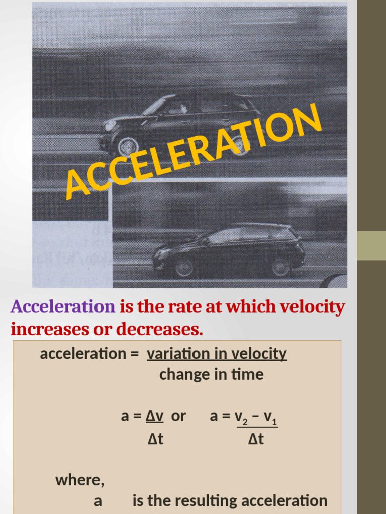 Acceleration Lecture | PDF | Acceleration | Velocity