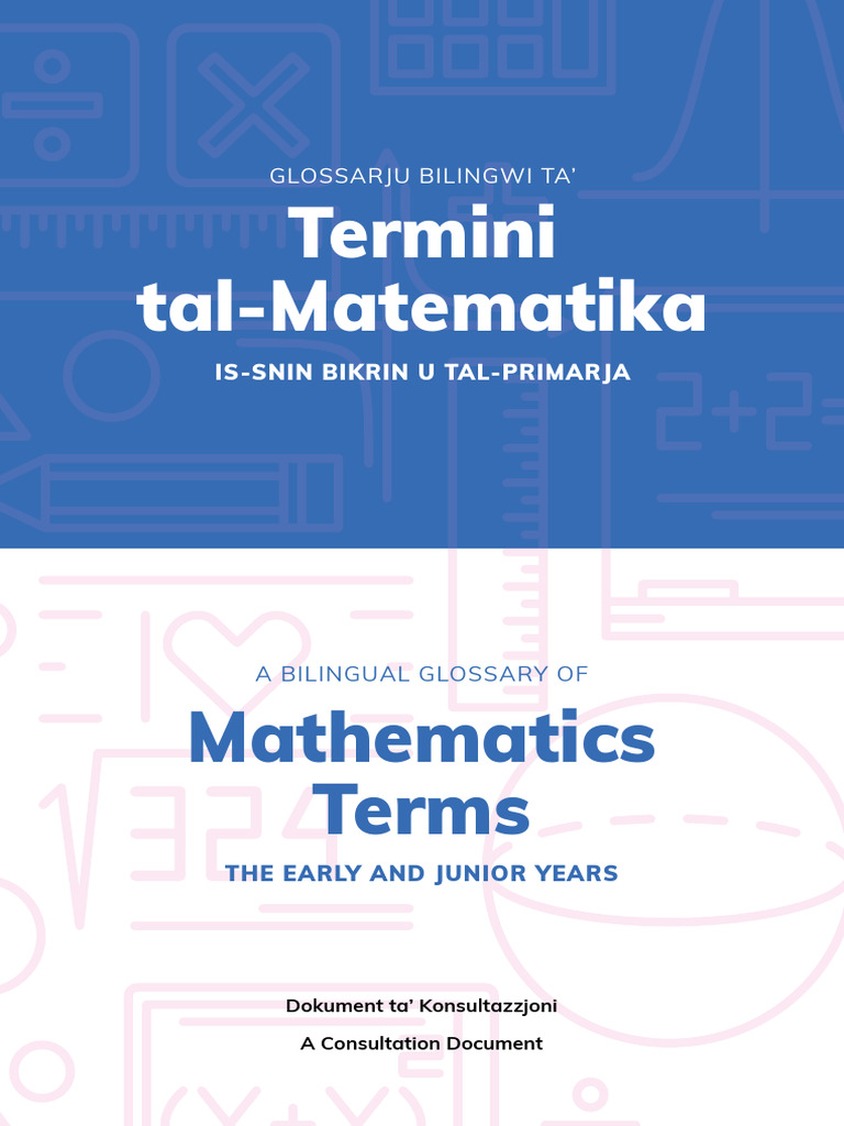 Termini Tal-Matematika: Mathematics Terms | PDF
