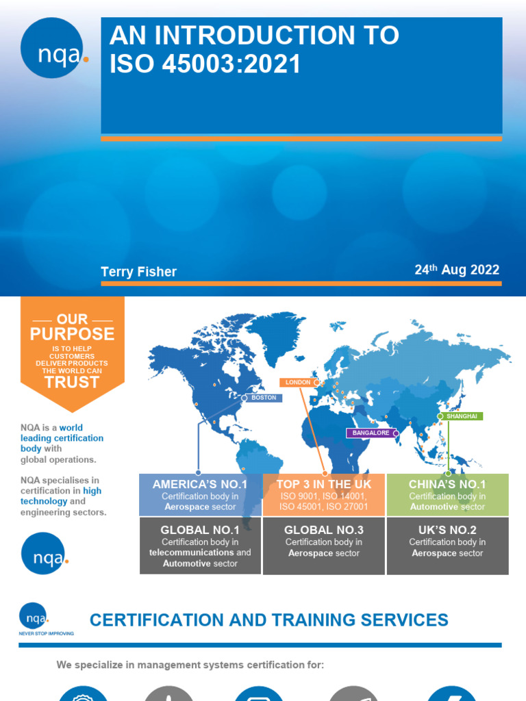 NQA-Webinar-ISO-45003-Introduction-24-08-22 | PDF | Risk | Mental Health