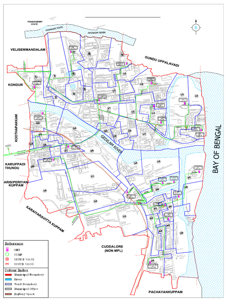 Cuddalore Corporation Map | PDF