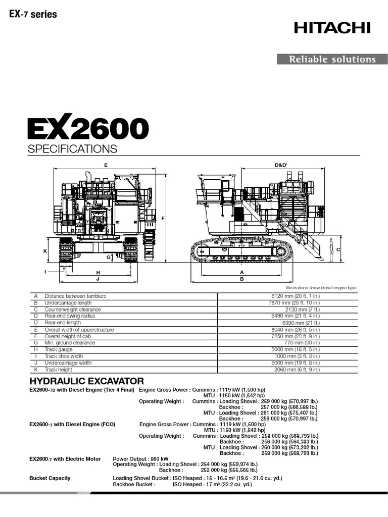 EX2600-7_Specs_digital-only_18-09 | PDF | Engines | Horsepower