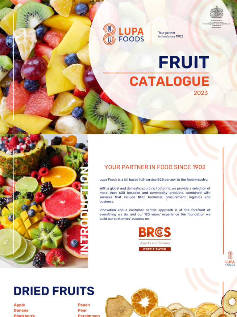 Lupa Foods Fruit Catalogue Web | PDF | Fruit | Dried Fruit