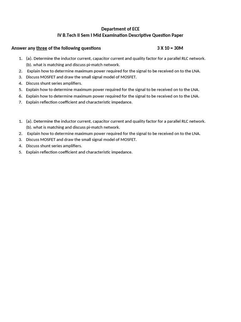 Rfic Ii | PDF | Field Effect Transistor | Electronic Circuits