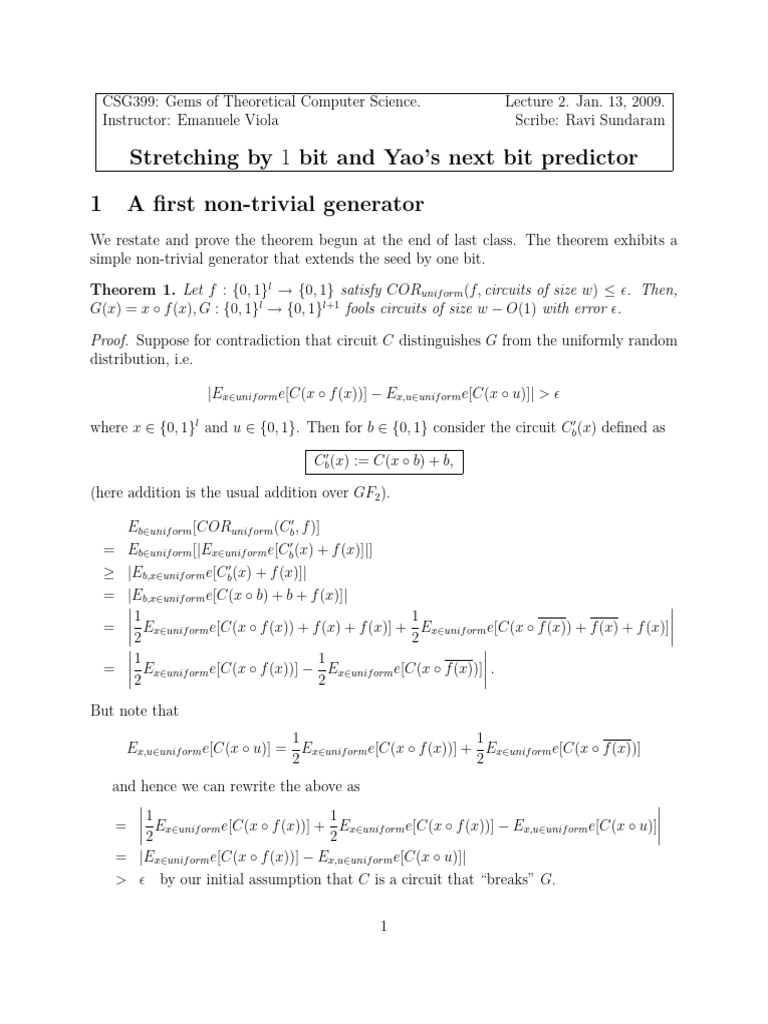 Next Bit Predictors | PDF | Applied Mathematics | Mathematics