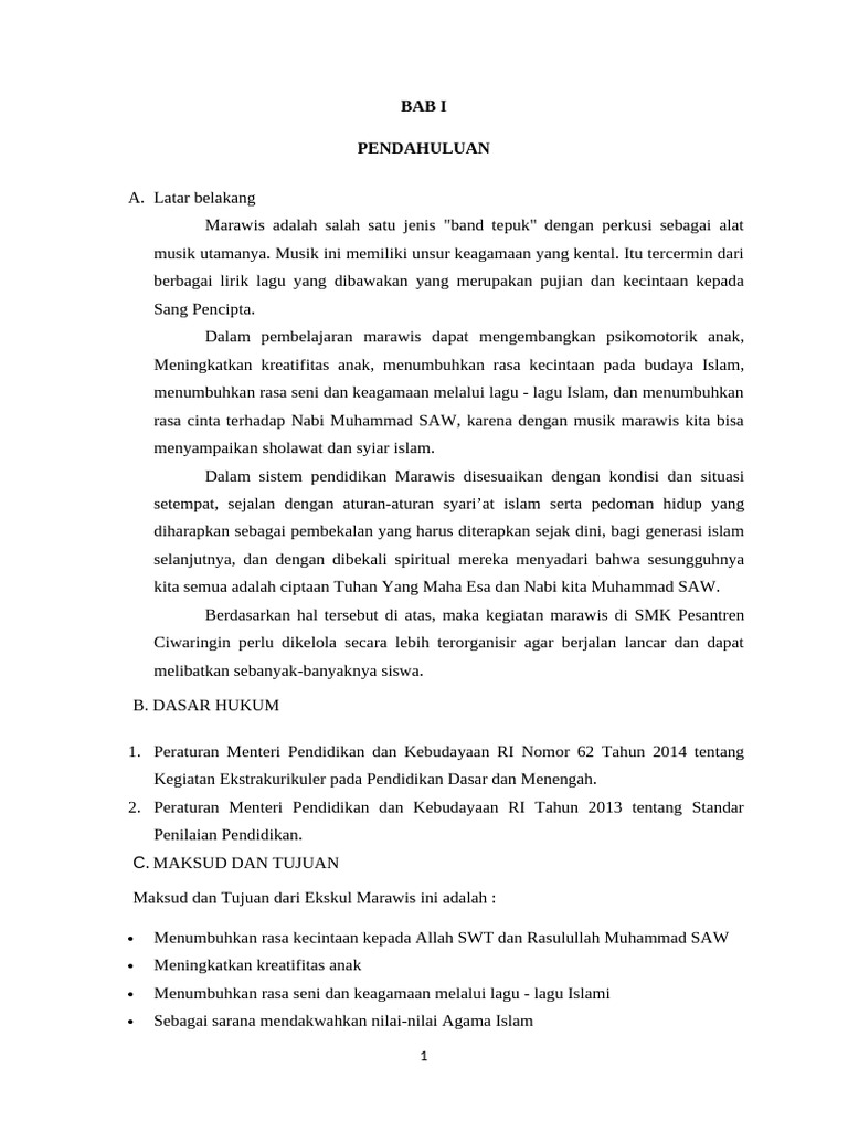 Isi Proker Marawis | PDF