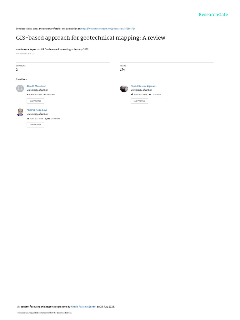Gisbasedapproachforgeotechnicalmapping Areview | PDF | Geographic ...