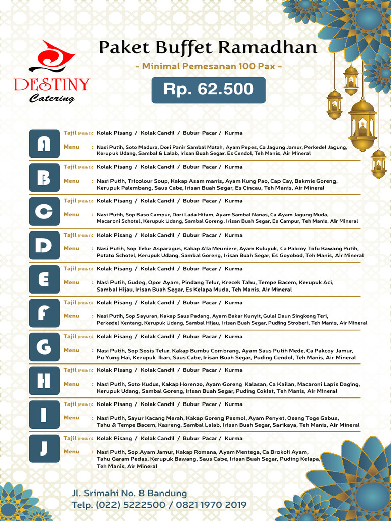 Paket Buffet Ramadhan 2025 (Rev. 2) | PDF