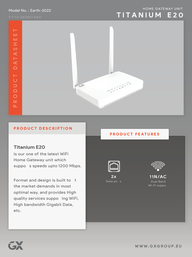 GX - Titanium - E20 EARTH2022 | PDF | Wi Fi | Ieee 802.11
