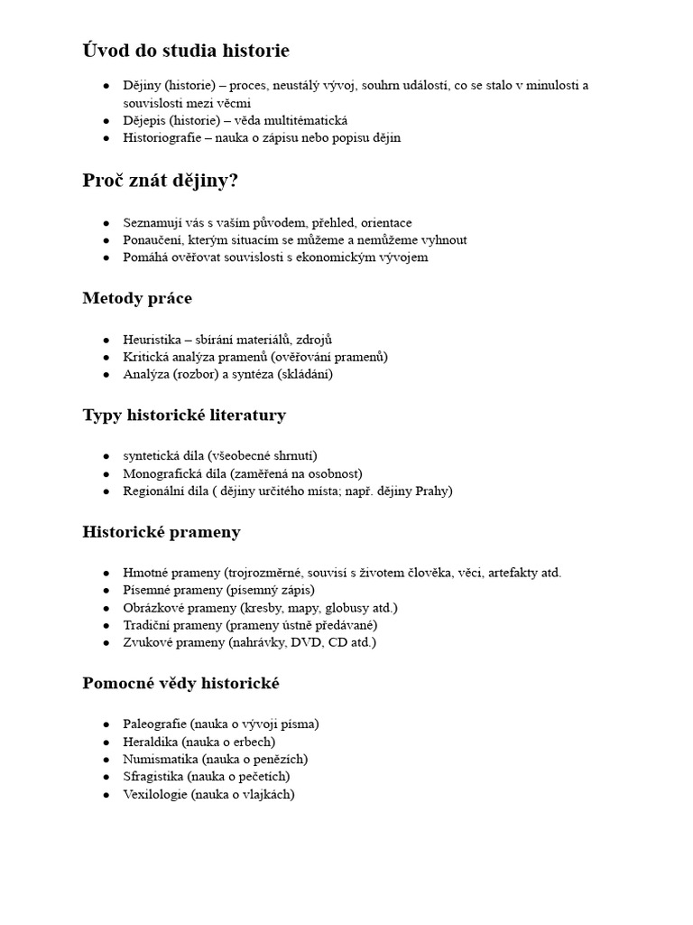 Úvod Do Historie | PDF