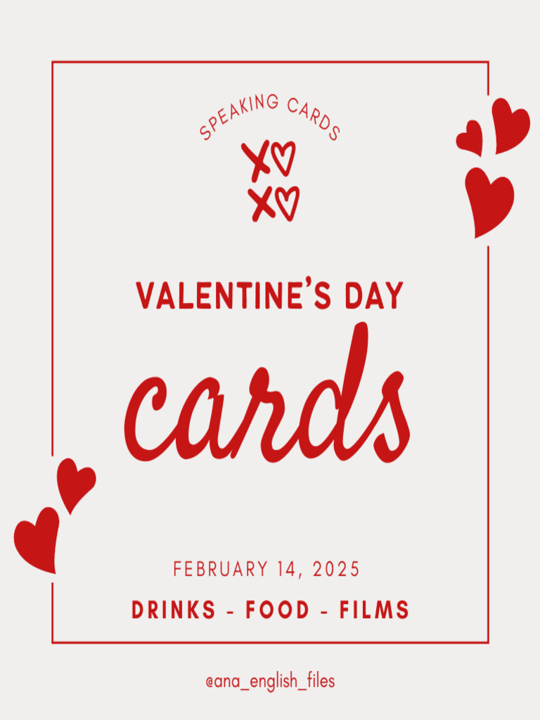 Speaking Cards "Valentine's Day Edition" | PDF