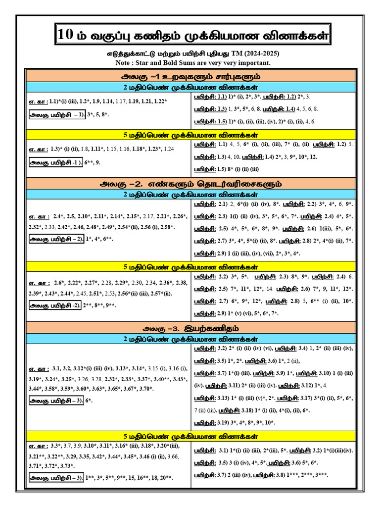 10th-Maths-Important-Questions-Tamil-Medium-PDF-Download | PDF 10th-Maths-Important-Questions-Tamil-Medium-PDF-Download | PDF