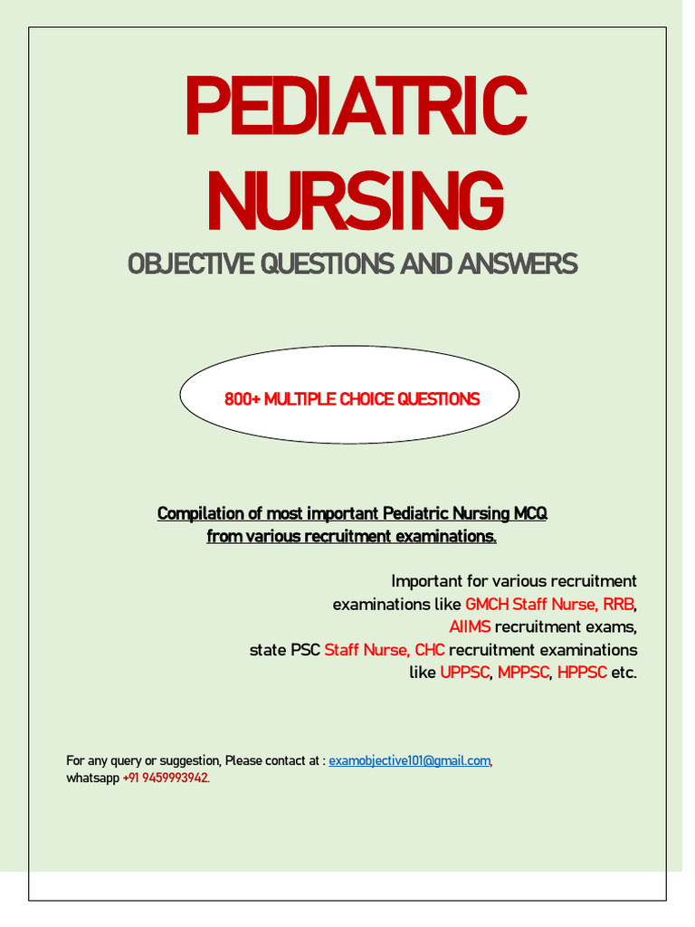 Pediatric Nursing PDF | PDF | Medical Specialties | Diseases And Disorders