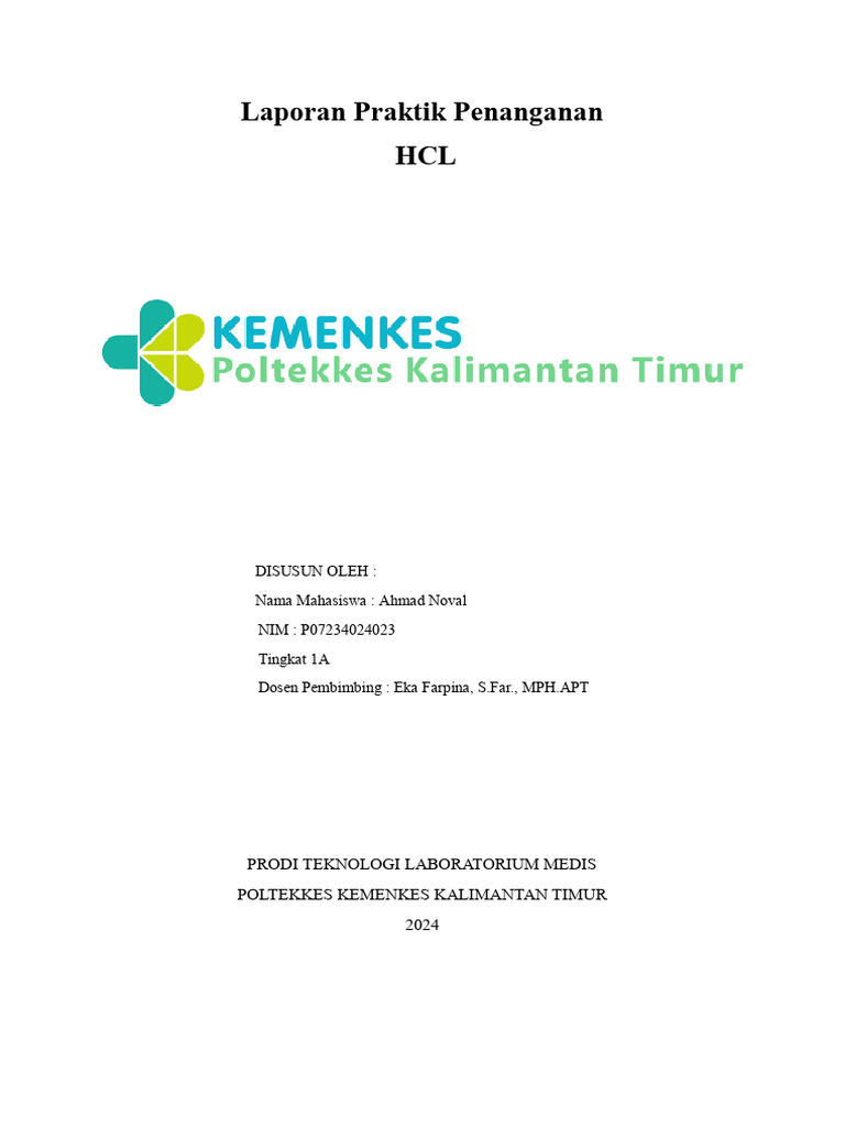 Praktik Aman Penanganan HCl di Laboratorium | PDF