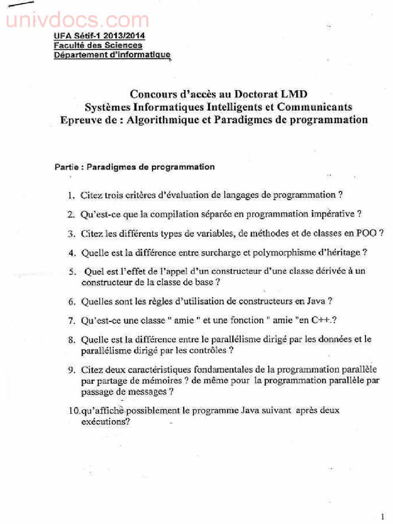 Paradigme de Programmation 1.TextMark - Compressed | PDF
