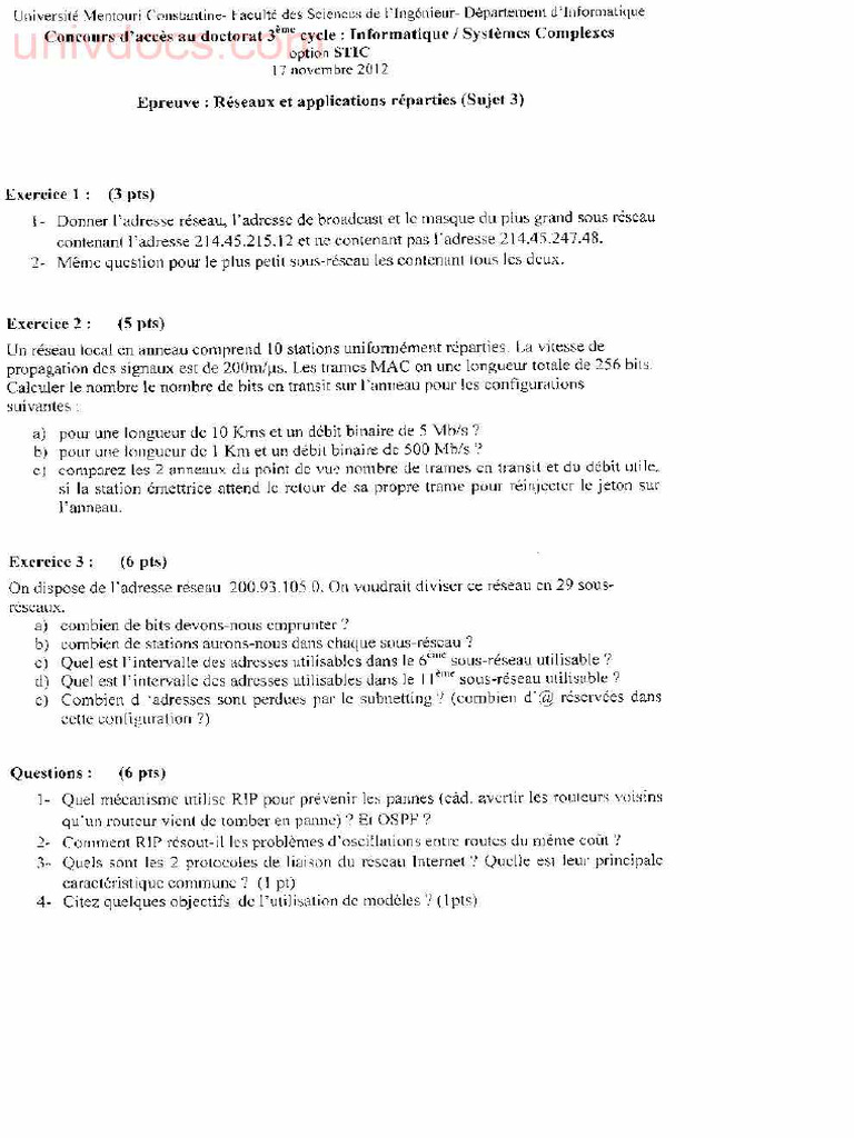 Réseaux Et Applications Réparties - TextMark - Compressed | PDF