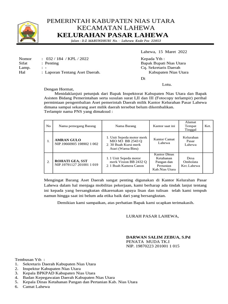 surat baru Desy | PDF
