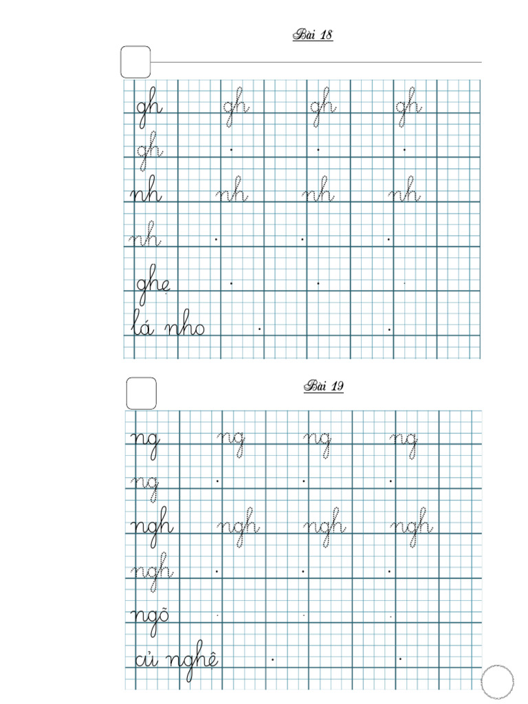 bài 18, 19_gh, nh, ng, ngh -1 | PDF