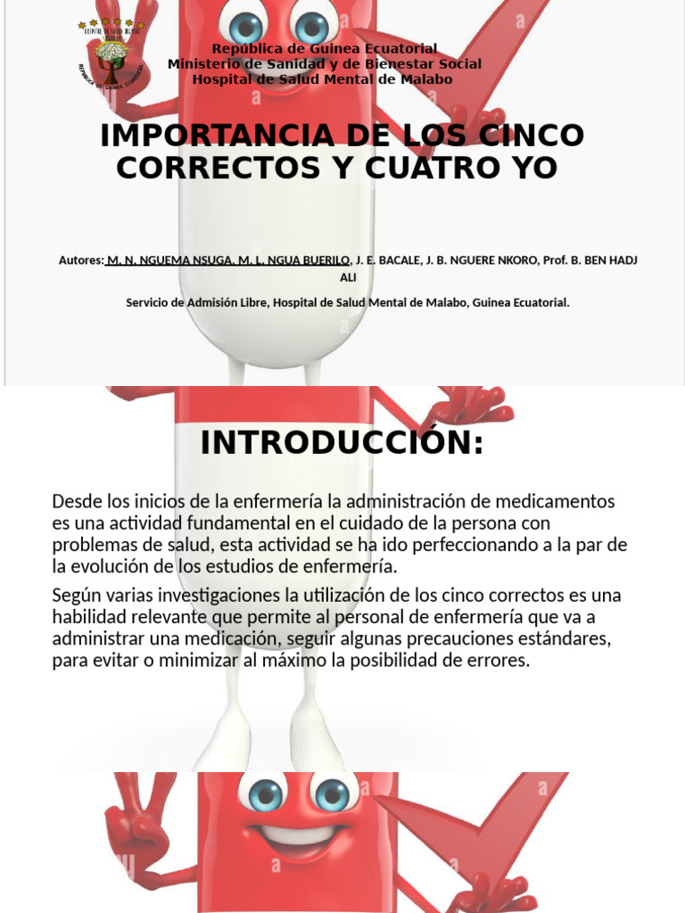 Importancia de los 5 Correctos y 4 Yo | PDF | Medicamentos con receta ...