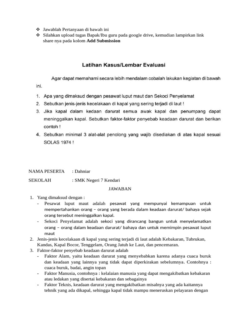 Lembar Kerja 1 BST | PDF