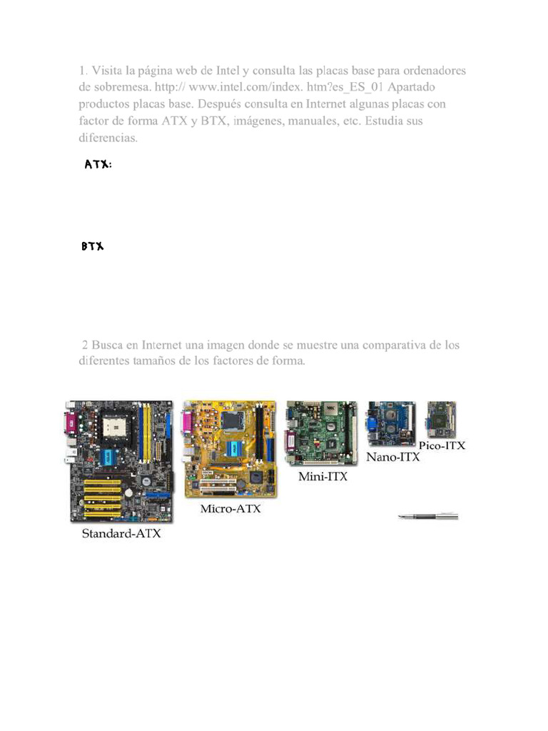 Comparativa de Placas Base: ATX vs BTX | PDF