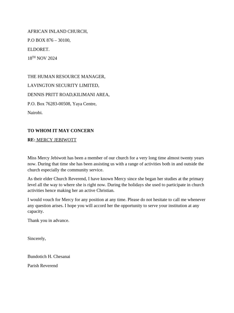 African Inland Church | PDF