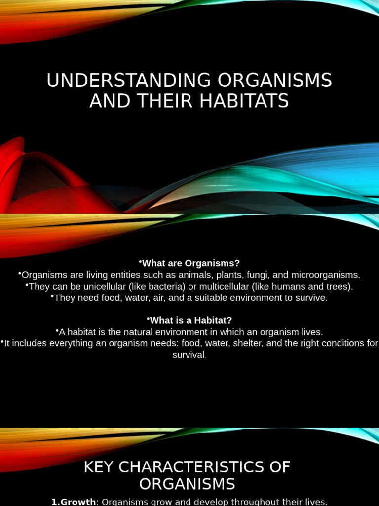 Understanding Organisms and Their Habitats | PDF | Habitat | Natural ...