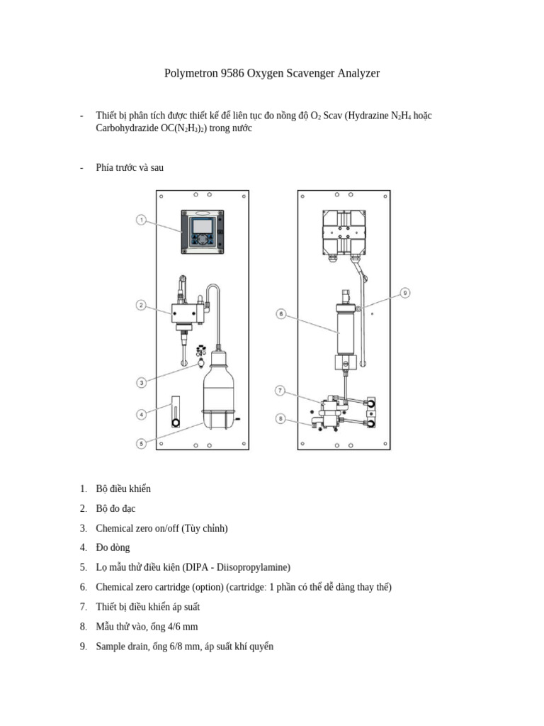 Polymetron 9586 Oxygen Scavenger Analyzer | PDF