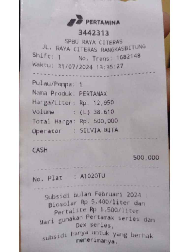 STRUK BENSIN, Aji Wijaya, Pelatihan Pelayanan Paliatif, Angkatan IV | PDF