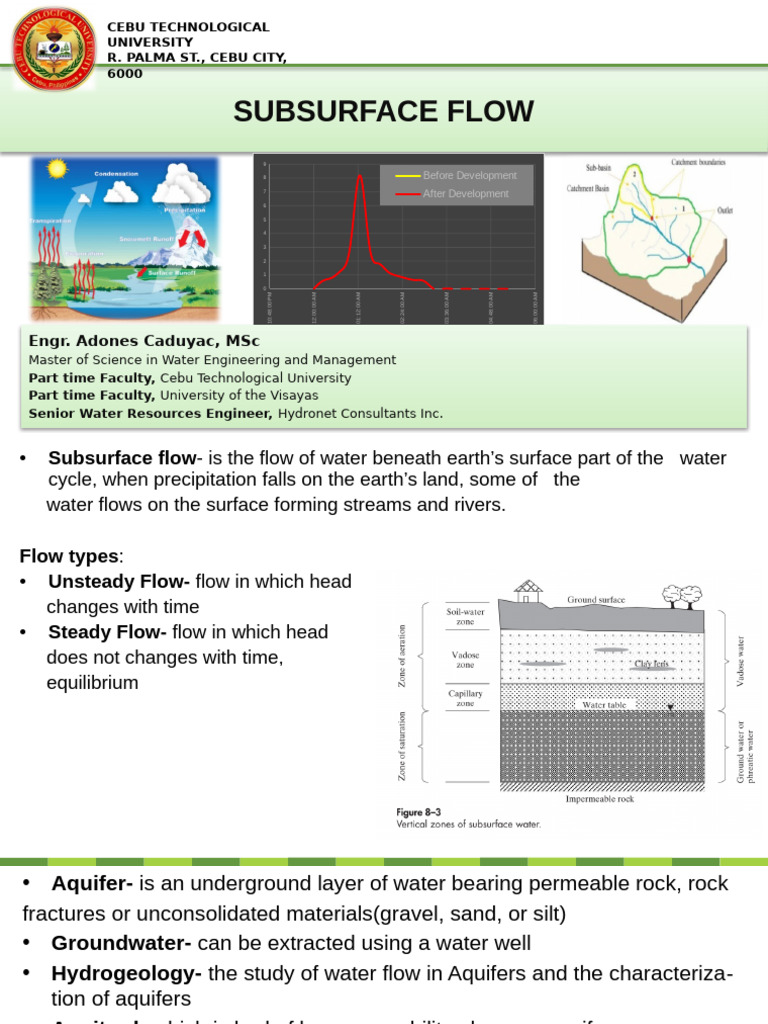 Lecture 6-Subsurface Flowpptx | PDF | Aquifer | Water And The Environment