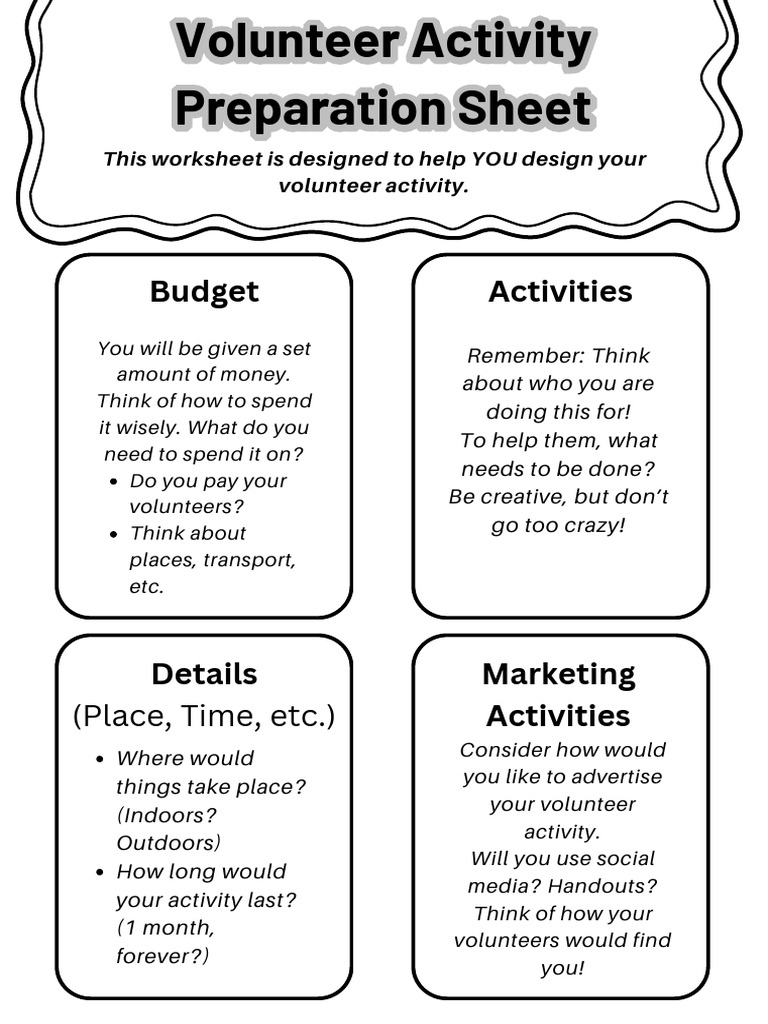 Volunteer Activity Planning Guide | PDF