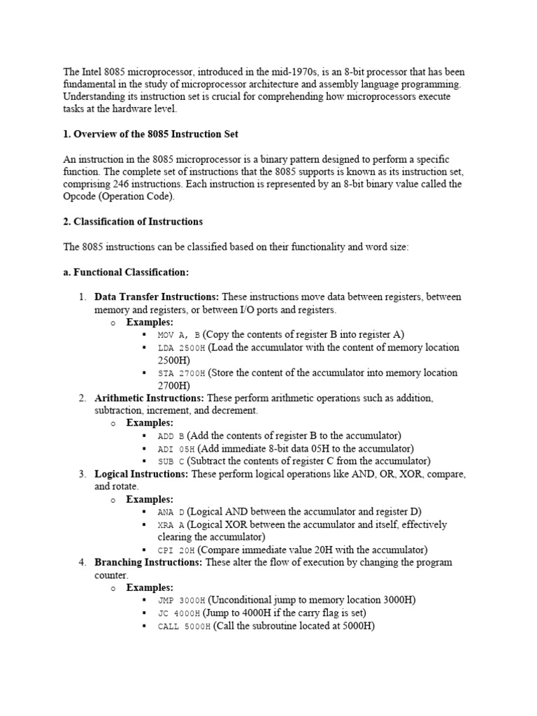 2,2 Instruction Set and Addressing Modes | PDF | Integrated Circuit | Computer Architecture