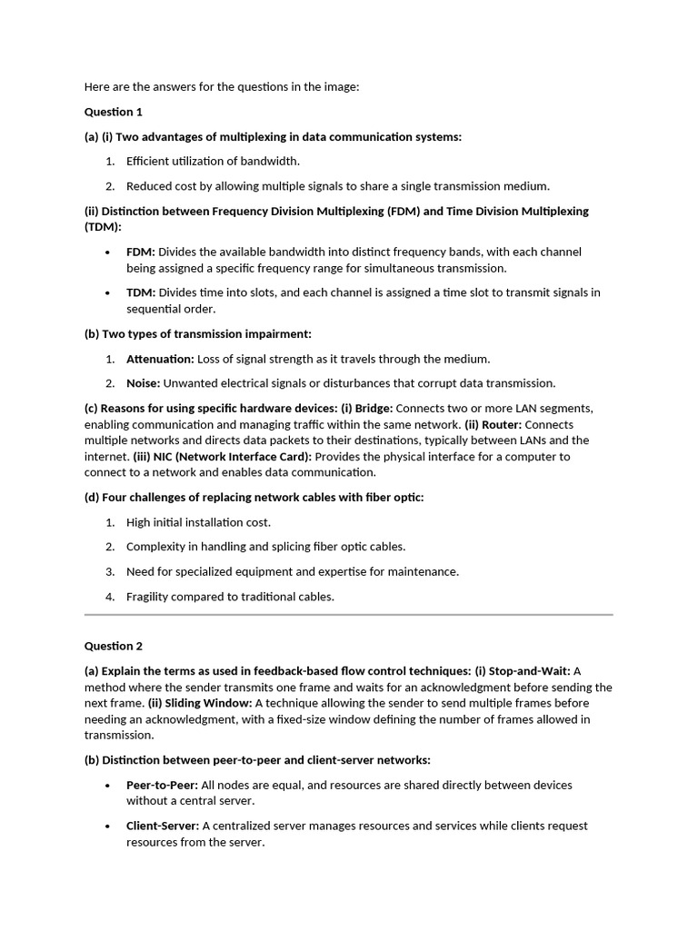 Data Communication Systems Explained | PDF | Computer Network ...