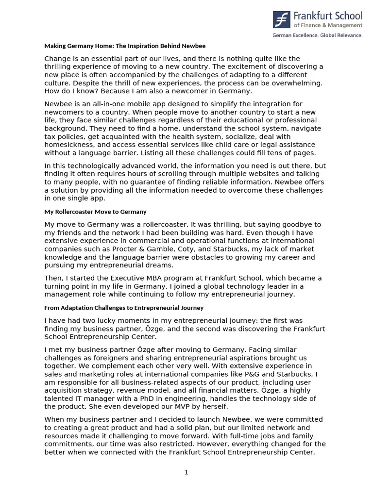 Blog Post Newbee - Hande Turan Limon-2 | PDF | Entrepreneurship