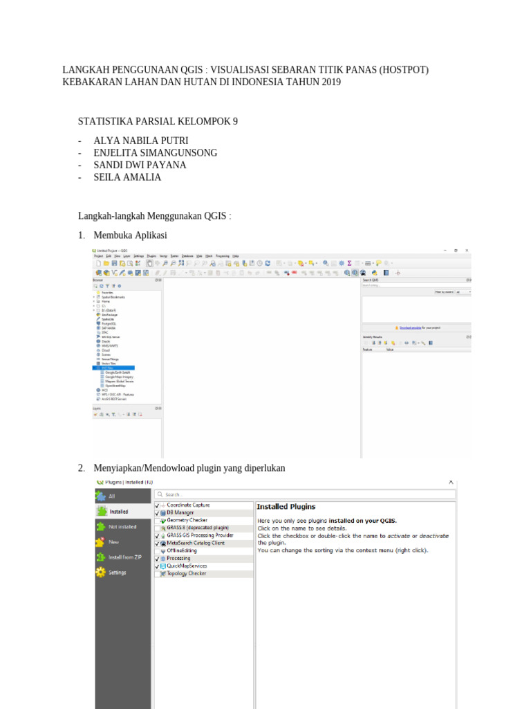 Langkah-Langkah Qgis | PDF