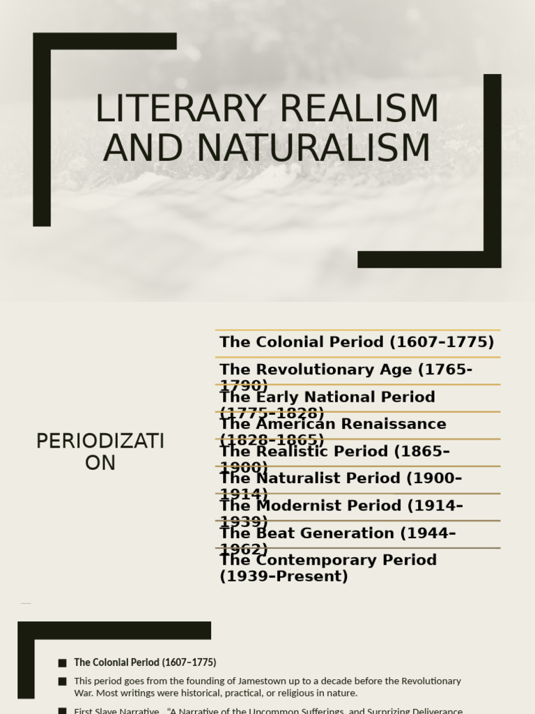 Overview of American Literary Periods | PDF | American Literature