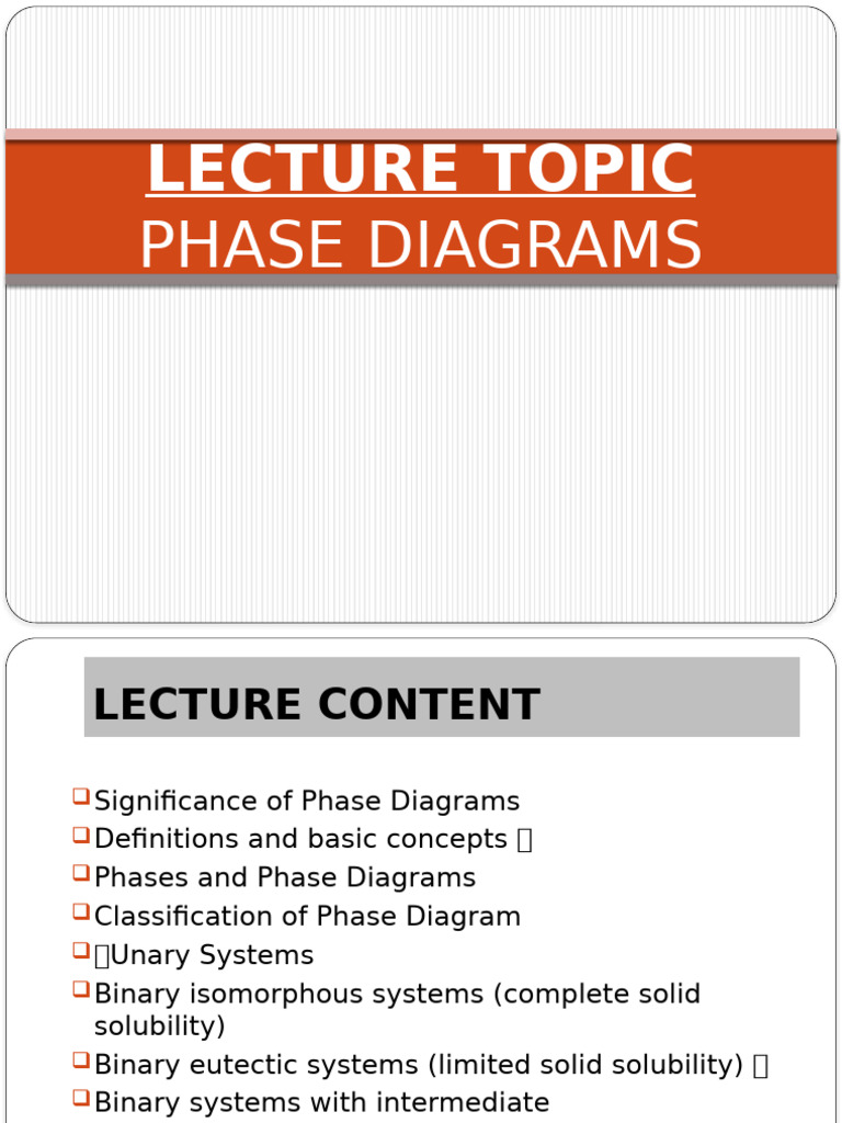 Week 10 - Lec 1 - Phase Diagrams - CH9 | PDF | Phase (Matter) | Phase ...