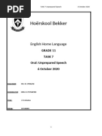 Grade 11 Long Transactional Writing Task | PDF | Grammar | Vocabulary