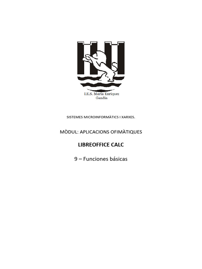 Funciones Básicas en LibreOffice Calc | PDF | Multiplicación | Matemáticas