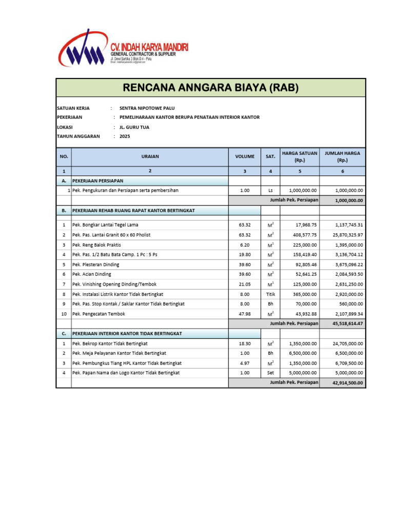 Rab Interior Kantor | PDF