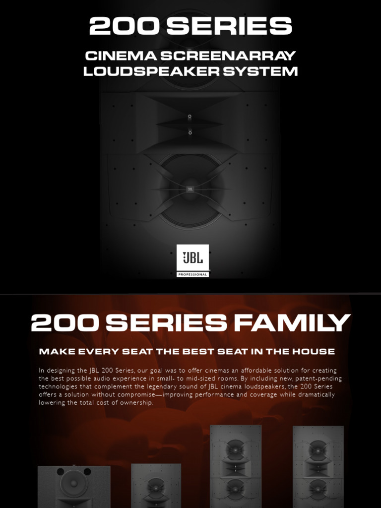 JBL 200 Series Cinema Loudspeakers | PDF | Loudspeaker | Decibel