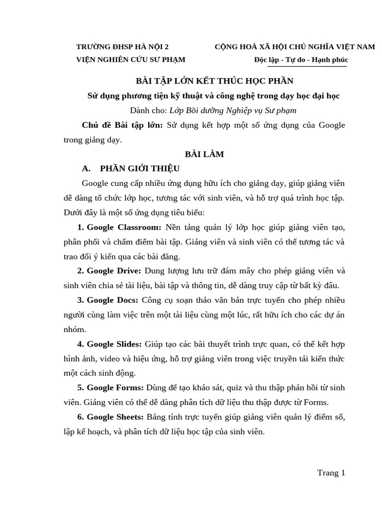 K11.2024 - Đề thi môn Sử dụng PTKT Và công nghệ trong dạy học đại học | PDF