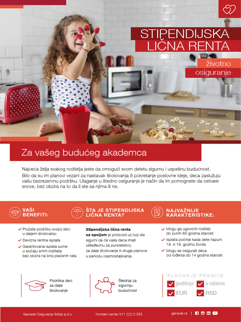 Zivotno Osiguranje Stipendijska Renta | PDF