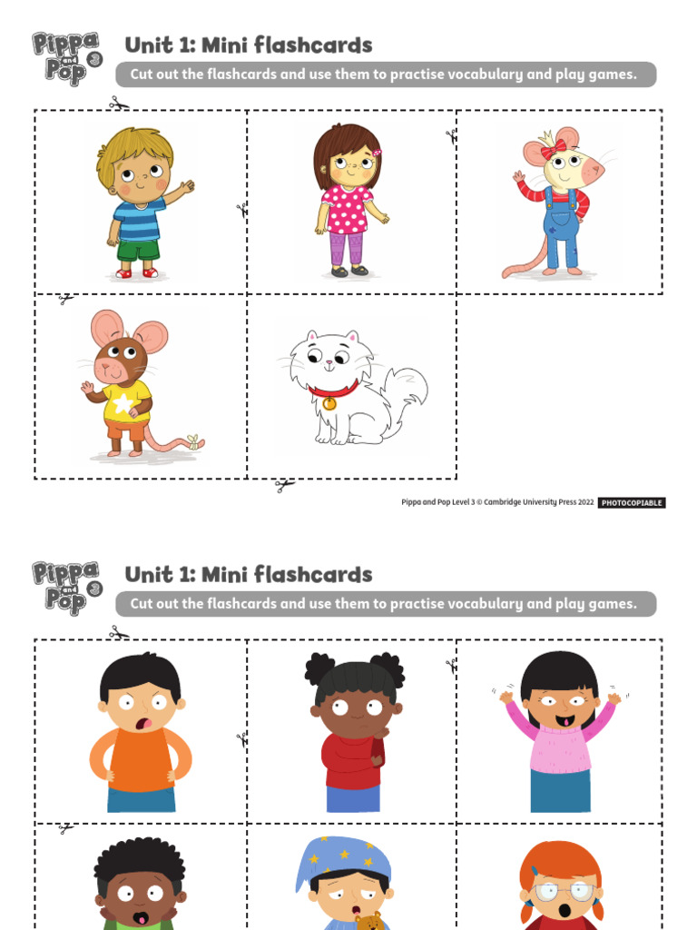 Pippa and Pop L3 BE Mini Flashcards | PDF | Learning Methods | Learning