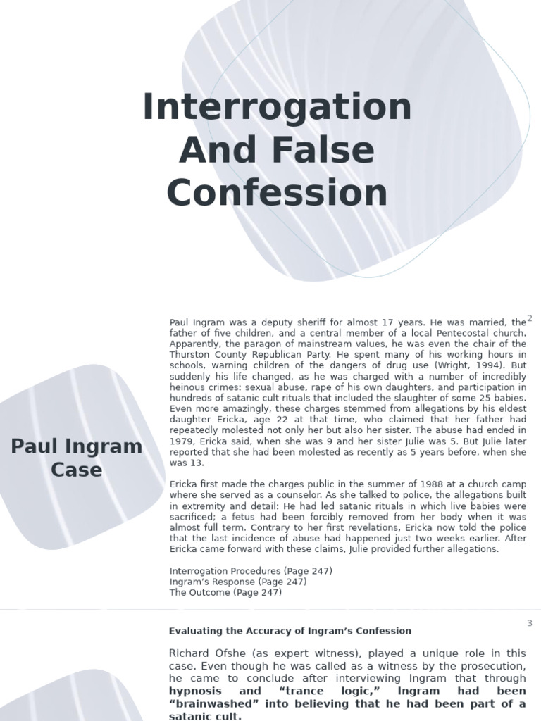 6 Interrogation and False Confession | PDF | Confession (Law ...