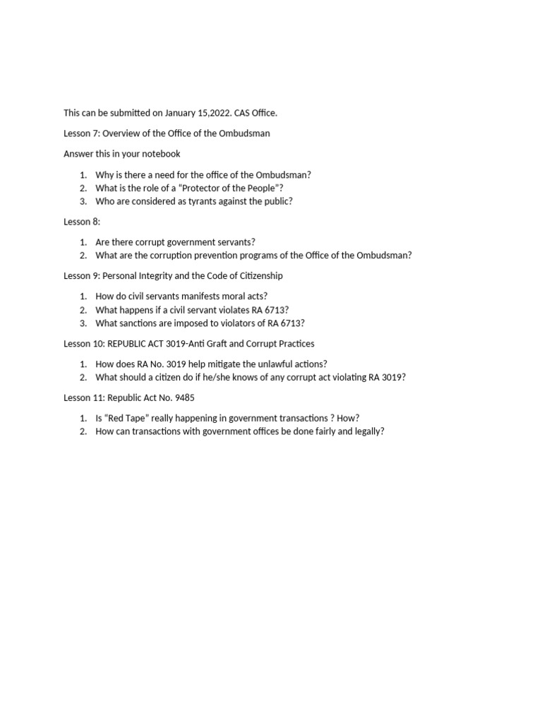 Activities LTS | PDF